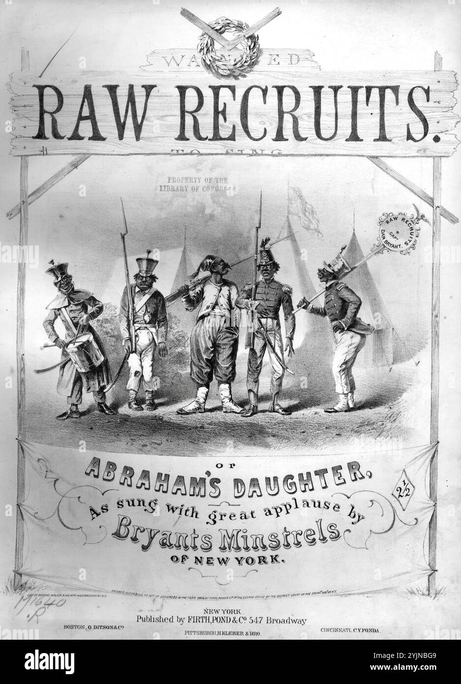Abraham's daughter, or Raw recruits, Firth, Pond & Co., New York, 1862 ...