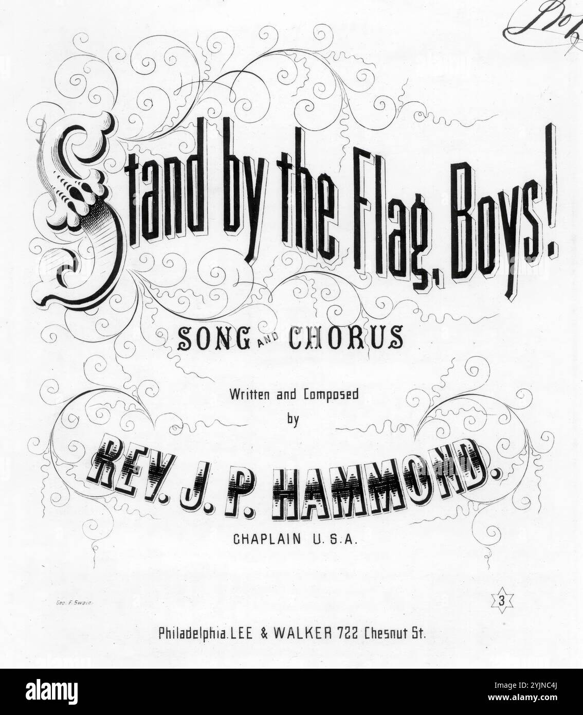 Stand by the flag boys, Hammond, J. P. (composer), Hammond, J. P ...