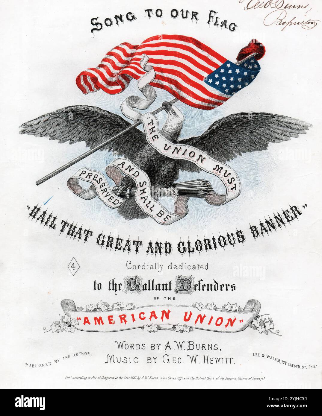 Song to our flag, hail that great and glorious banner!, Hewitt, Geo. W ...