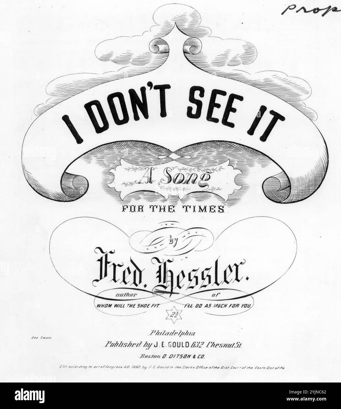 I don't see it, Hessler, Fred. (composer), J. E. Gould, Philadelphia ...