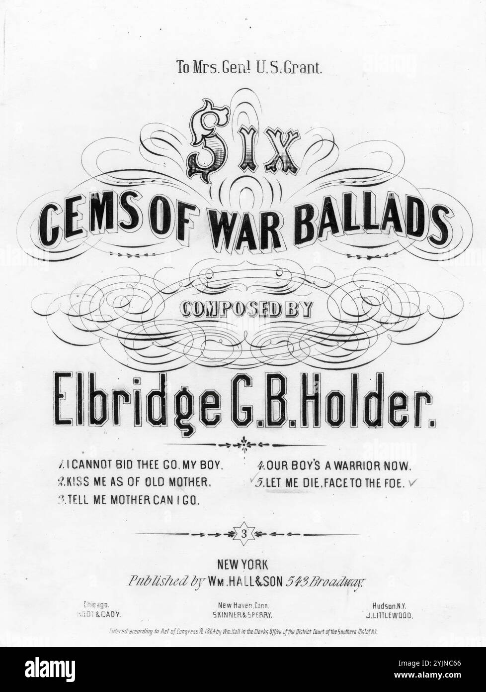 Let me die face to the foe, Elbridge G. B. (composer), Wm. Hall & Son ...