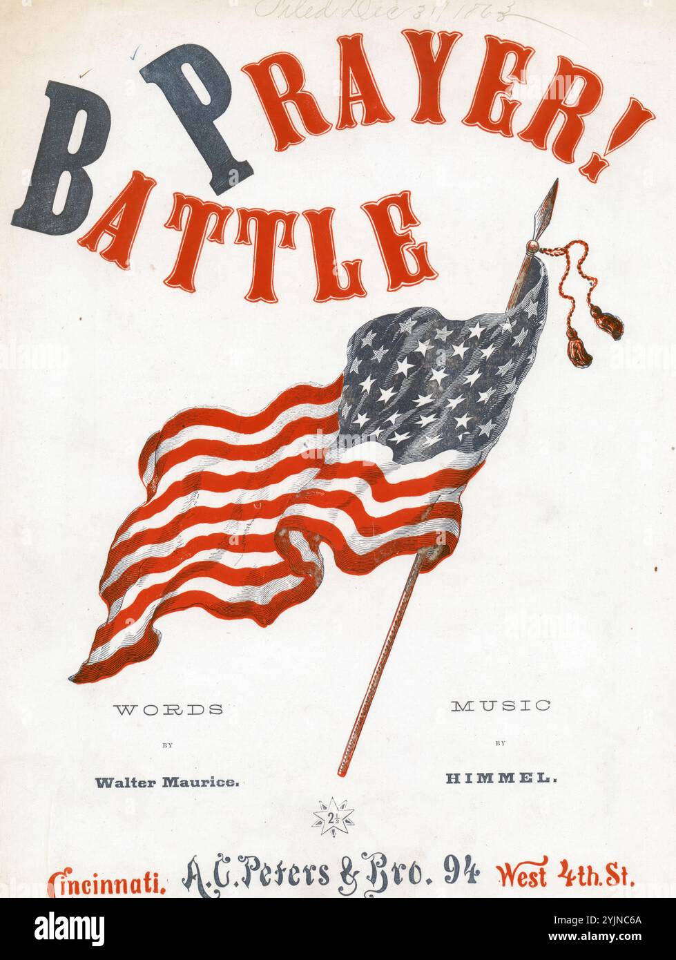 The Battle prayer, or The Soldier's prayer before battle, Himmel ...