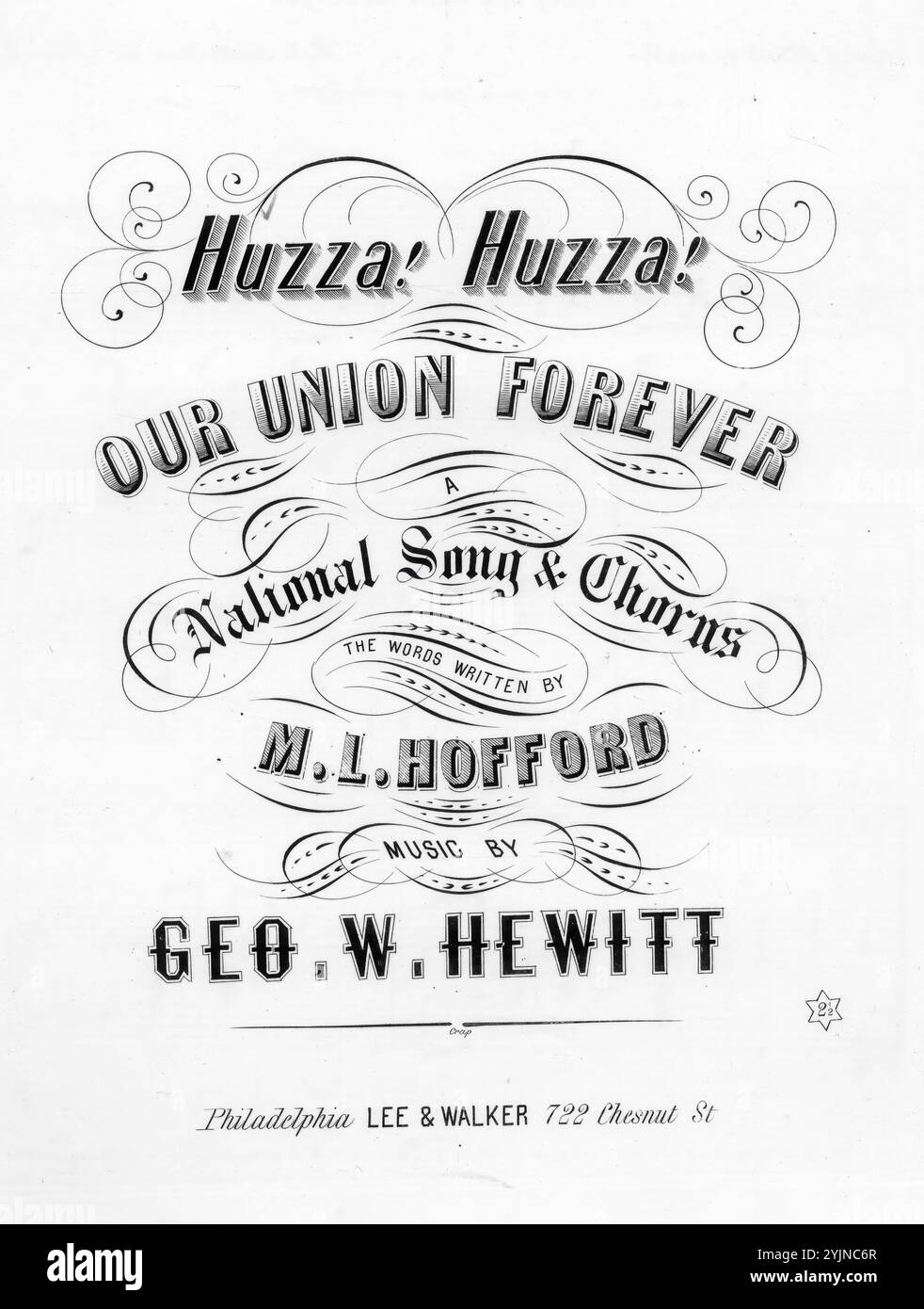 Huzza sheet music hi-res stock photography and images - Alamy