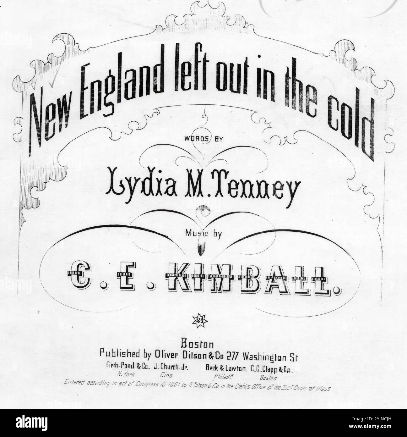 New England left out in the cold, Kimball, C. E. (composer), Tenney ...