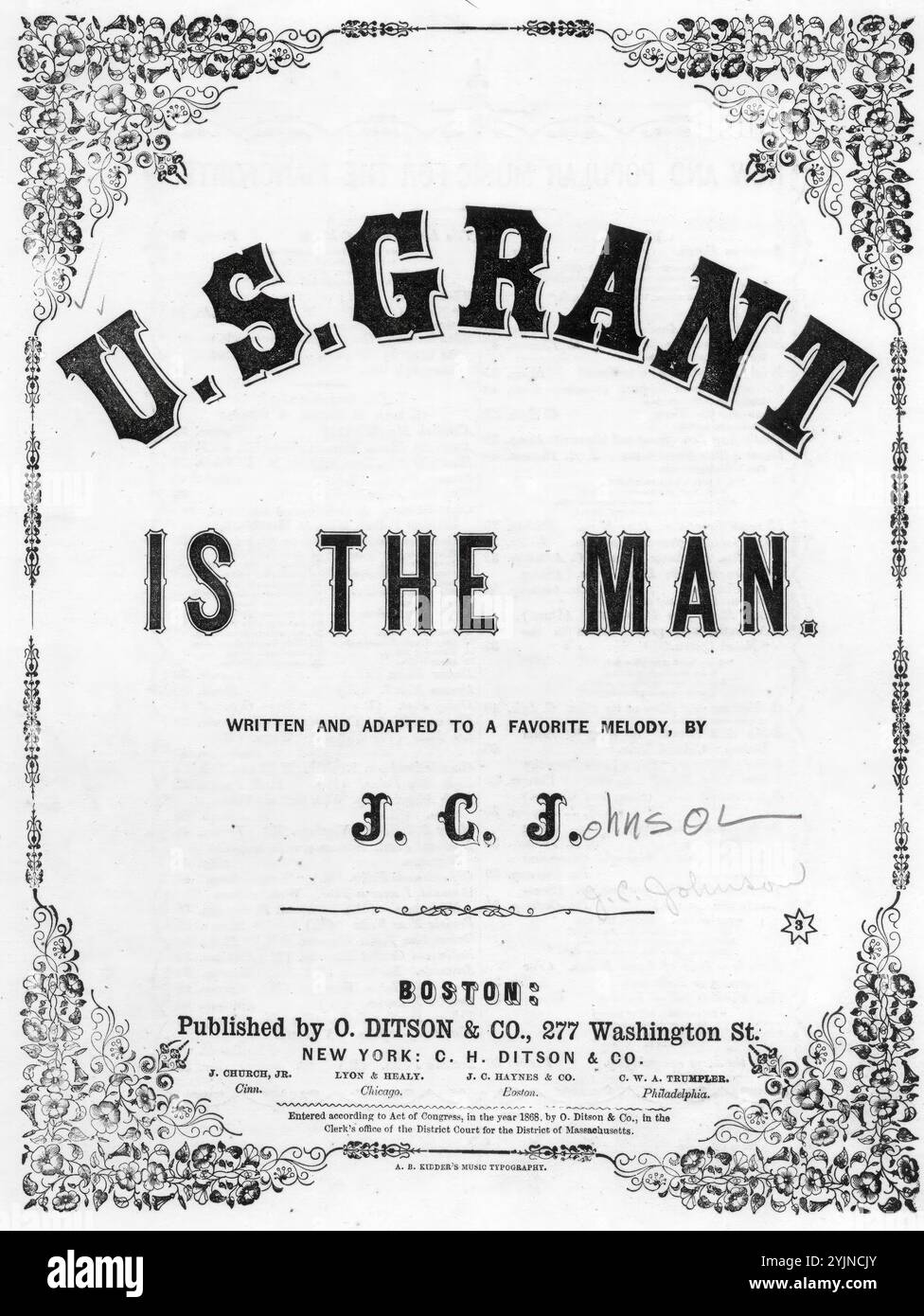 U. S. Grant is the man, J., J. C. (arranger), J., J. C. (lyricist ...