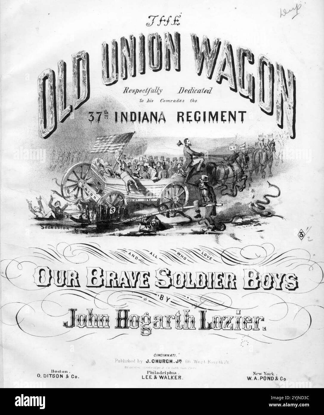 The Old Union wagon, Lozier, John Hogarth (composer), J. Church Jr ...