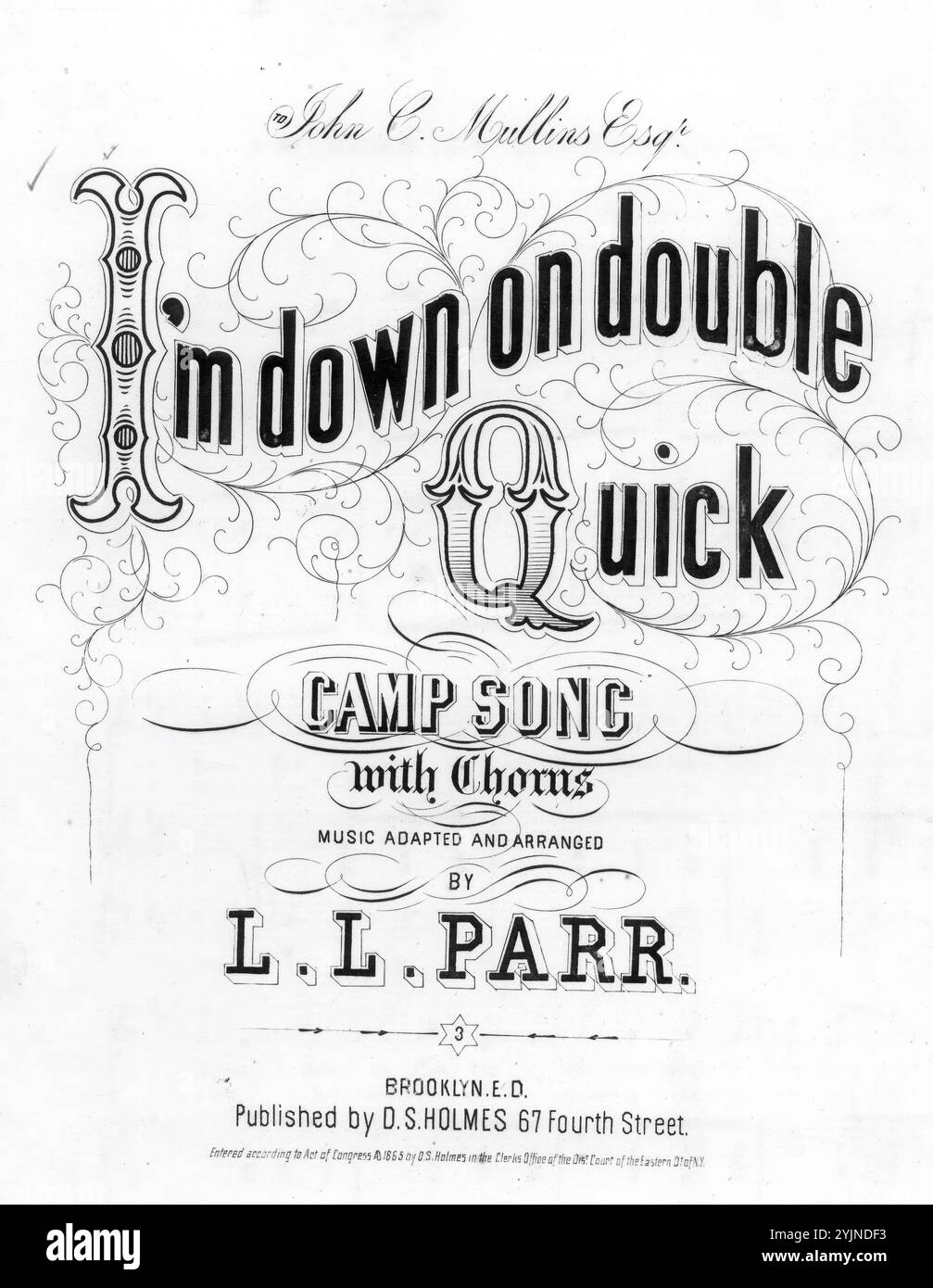 I'm down on double quick, Parr, L. L. (arranger), D. S. Holmes ...