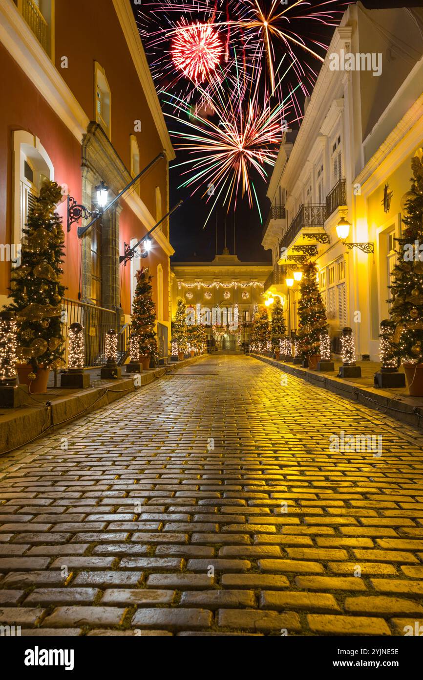 CHRISTMAS TREES ENTRANCE GOVERNORS MANSION LA FORTELEZA OLD TOWN SAN ...