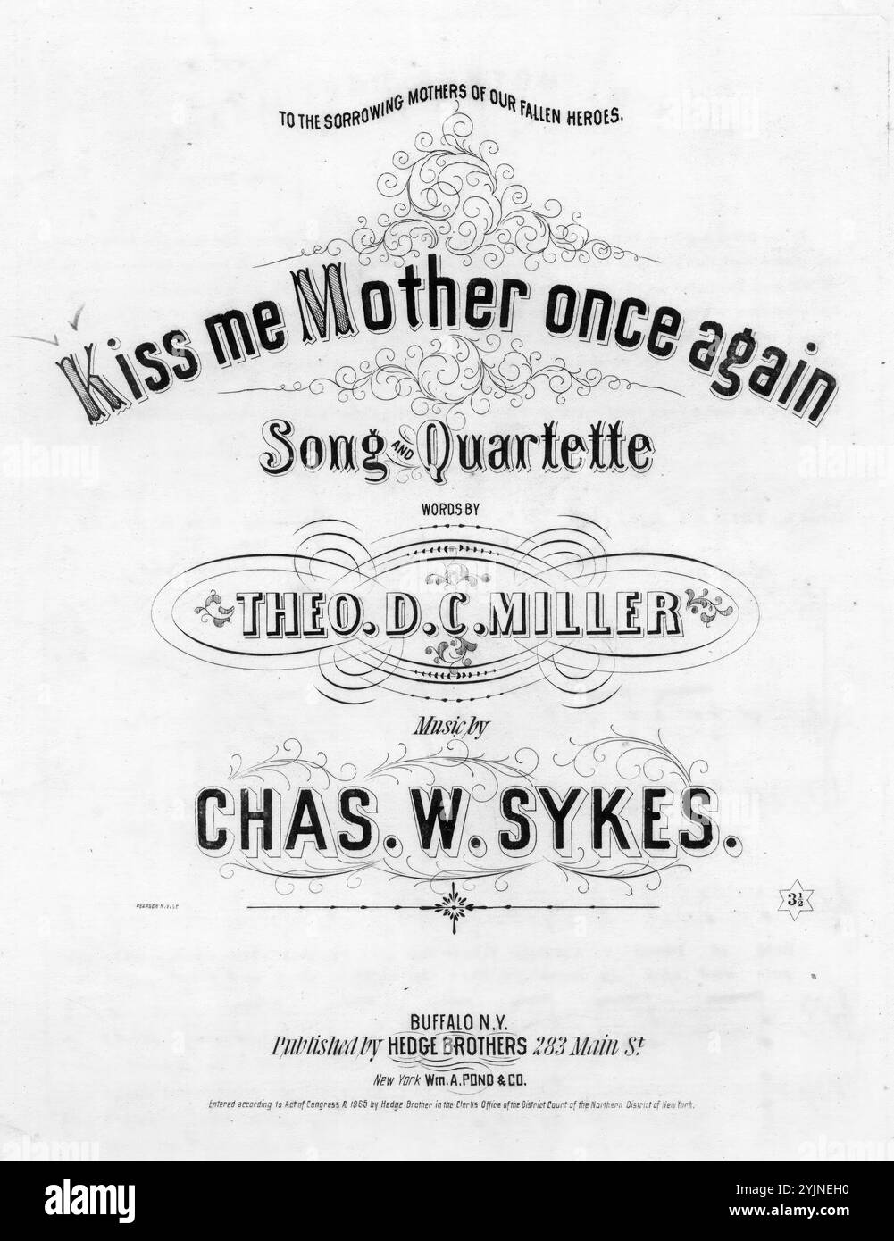 Kiss me mother, once again, Sykes, Chas. W, (composer), Miller, Theo. D ...