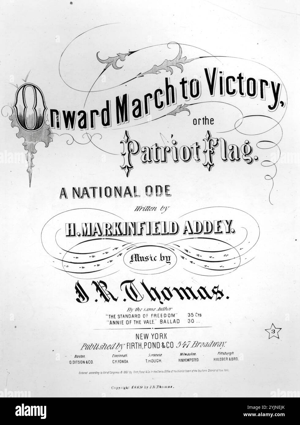 Onward march to victory, or The Patriot flag, Thomas, J. R. (composer ...