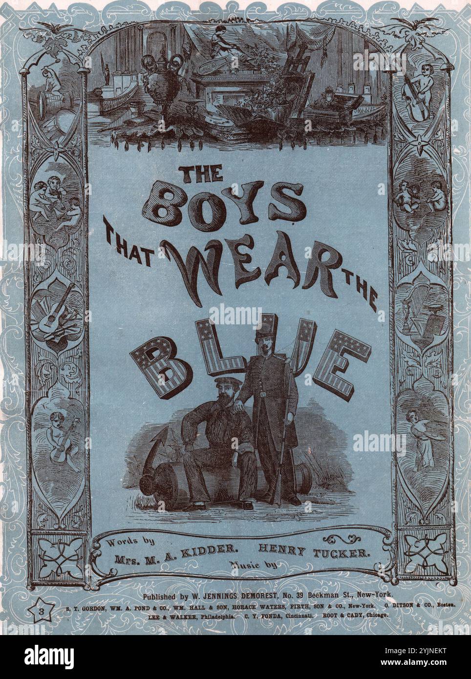 The Boys that wear the blue, Tucker, Henry (composer), Kidder, M. A ...