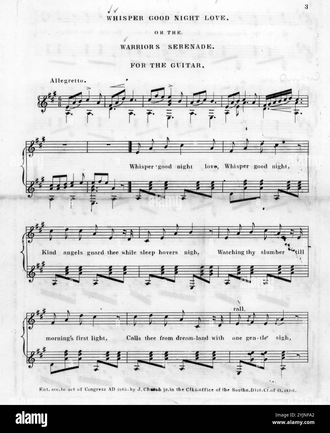 Whisper good night love, or the Warriors serenade, 1863., United States ...