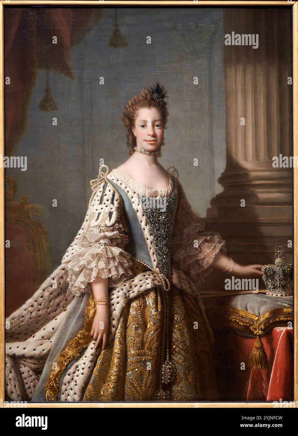 Queen Charlotte, (1744-1818), based on a portrait of 1761-1762, By ...