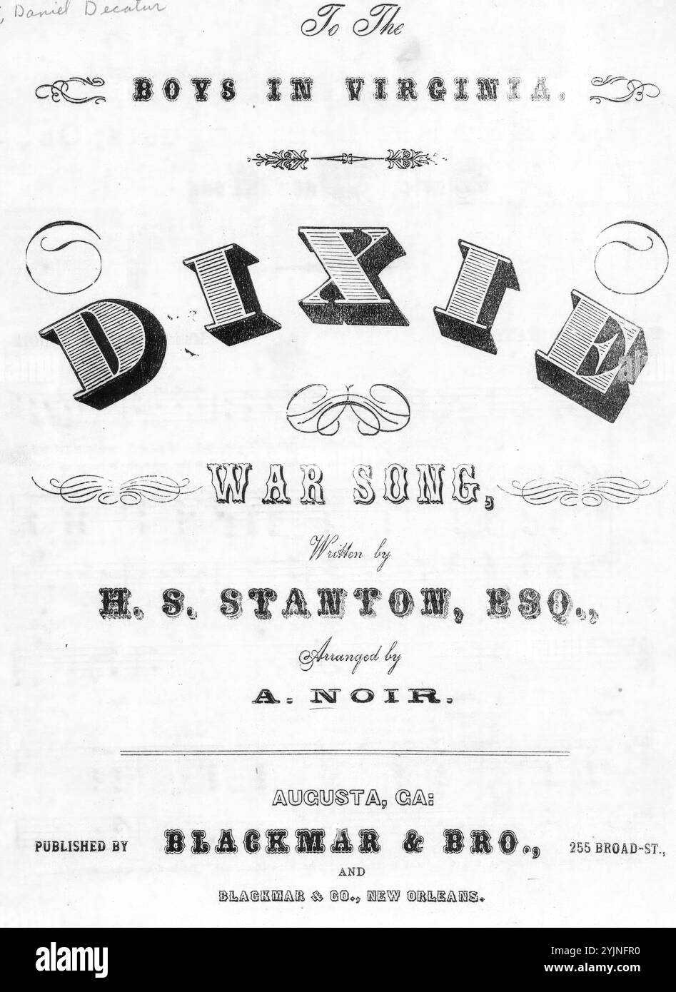 Dixie war song hi-res stock photography and images - Alamy