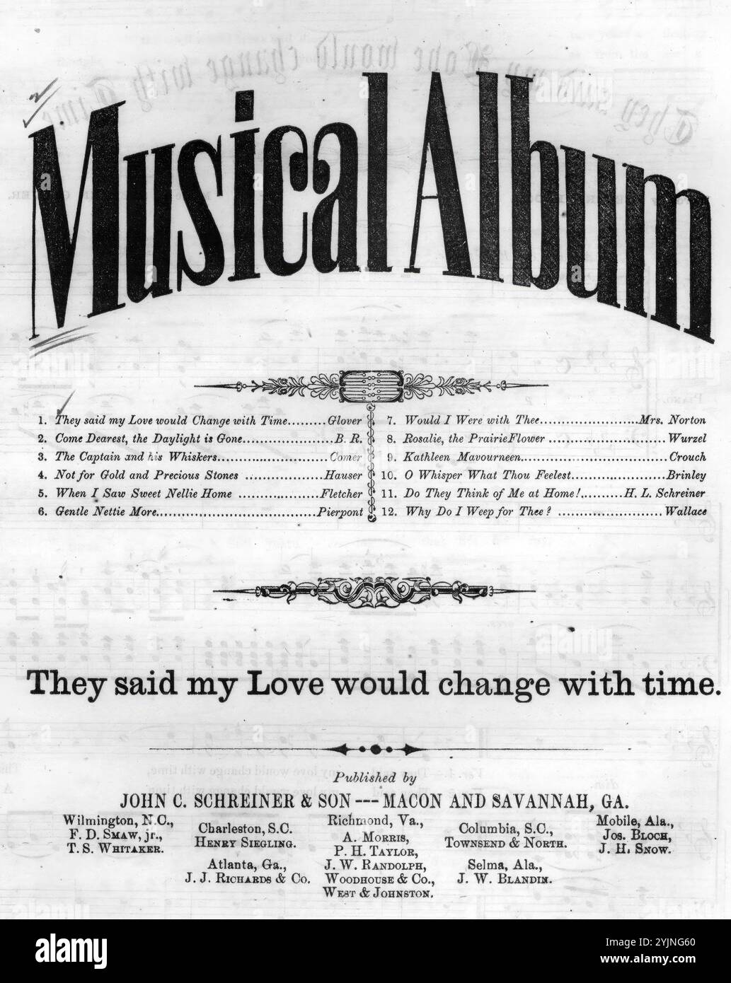 They said my love would change with time, Glover, Stephen (composer ...