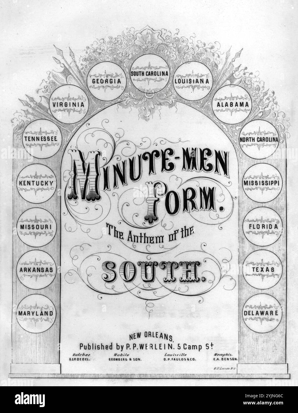 Minute-men, form, P. P. Werlein, New Orleans, 1860., United States ...