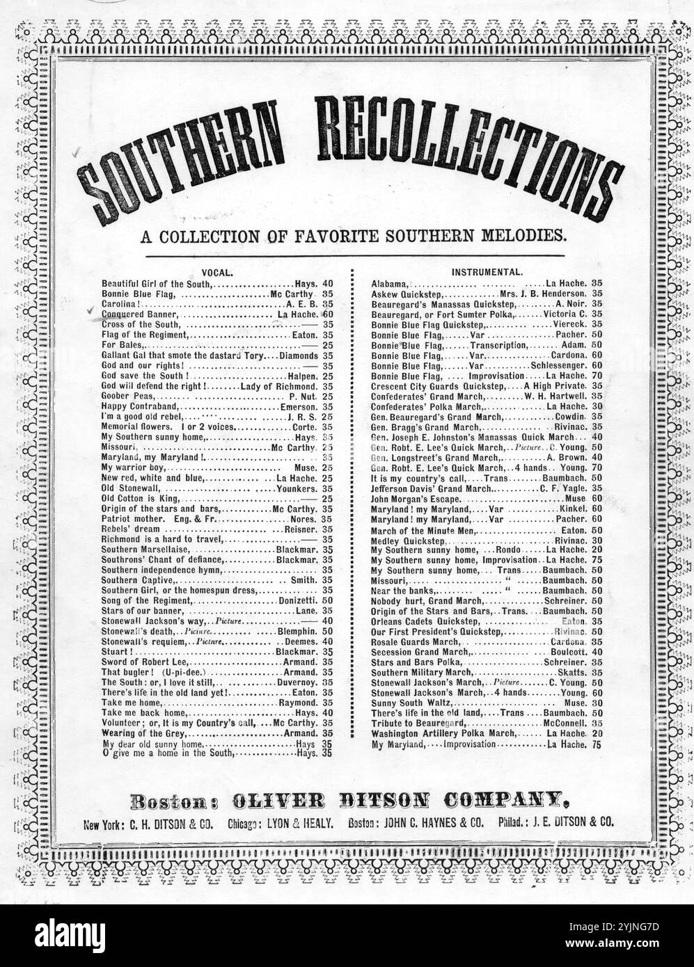 The Conquered banner, von La Hache, Theod. (composer), Oliver Ditson ...