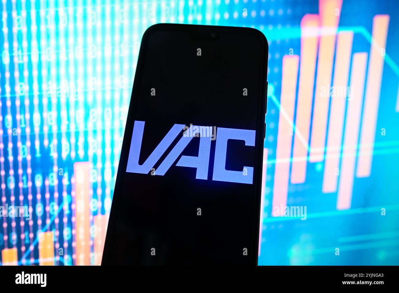 In this photo illustration, a VAC logo is displayed on a smartphone ...