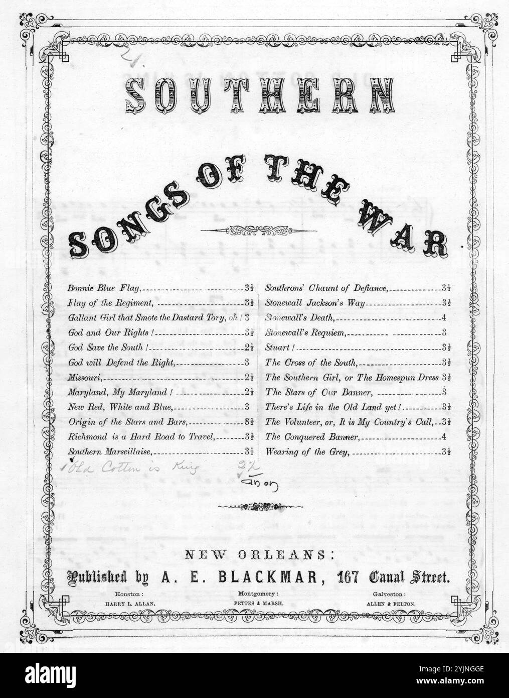 Old cotton is king, A. E. Blackmar, New Orleans, 1862., United States ...
