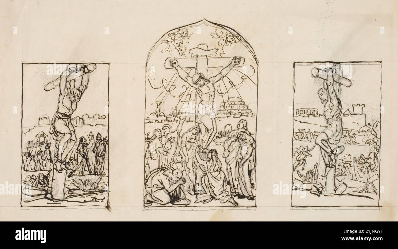 Christ on the cross drawing hi-res stock photography and images - Alamy