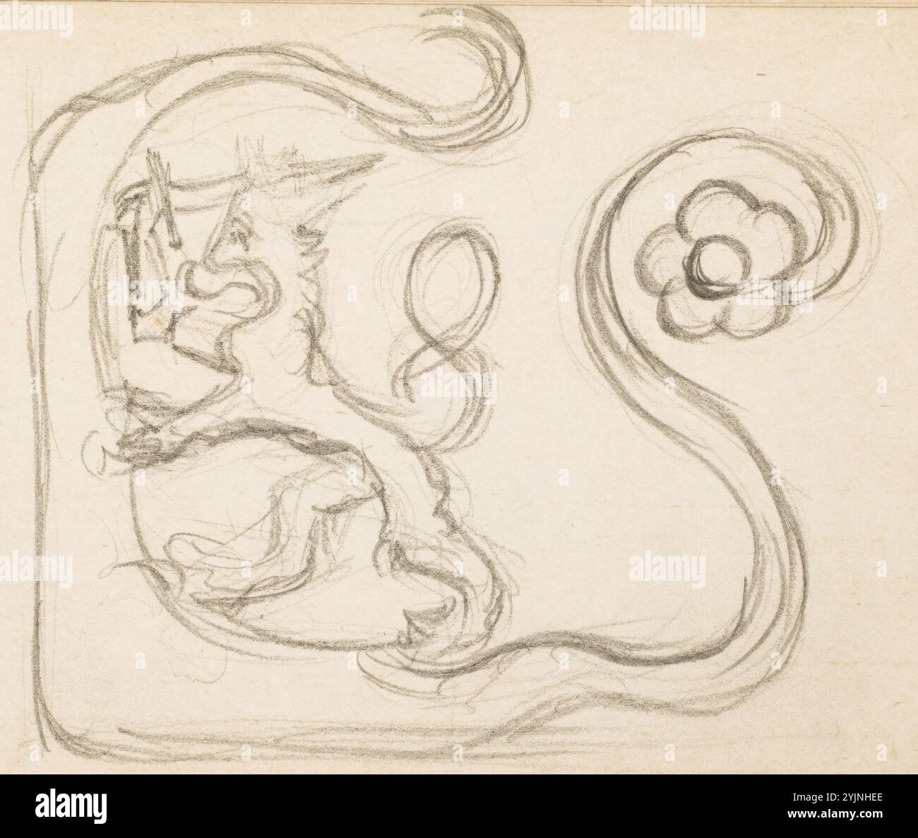 Simberg, Hugo, Sketch book, 1902, drawing, 16.5 cm x 26.5 cm, Simberg ...