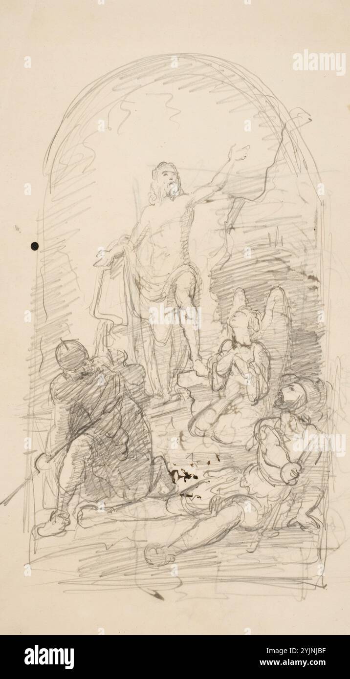 Ekman, Robert Wilhelm, Resurrection of Christ; Composition sketch (two ...