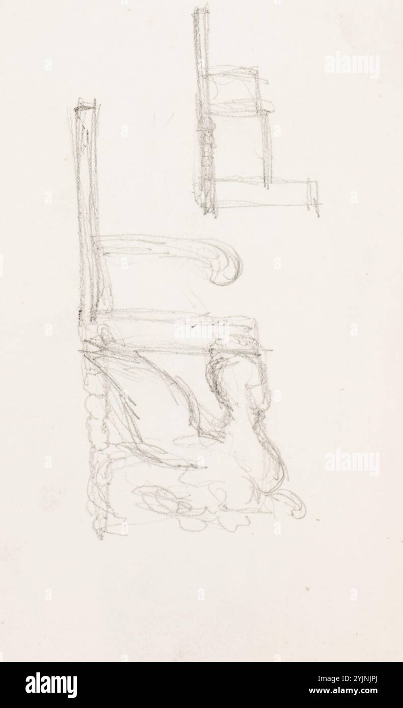 Berndtson, Gunnar, work, Sketch book, 1876, pencil and black chalk ...