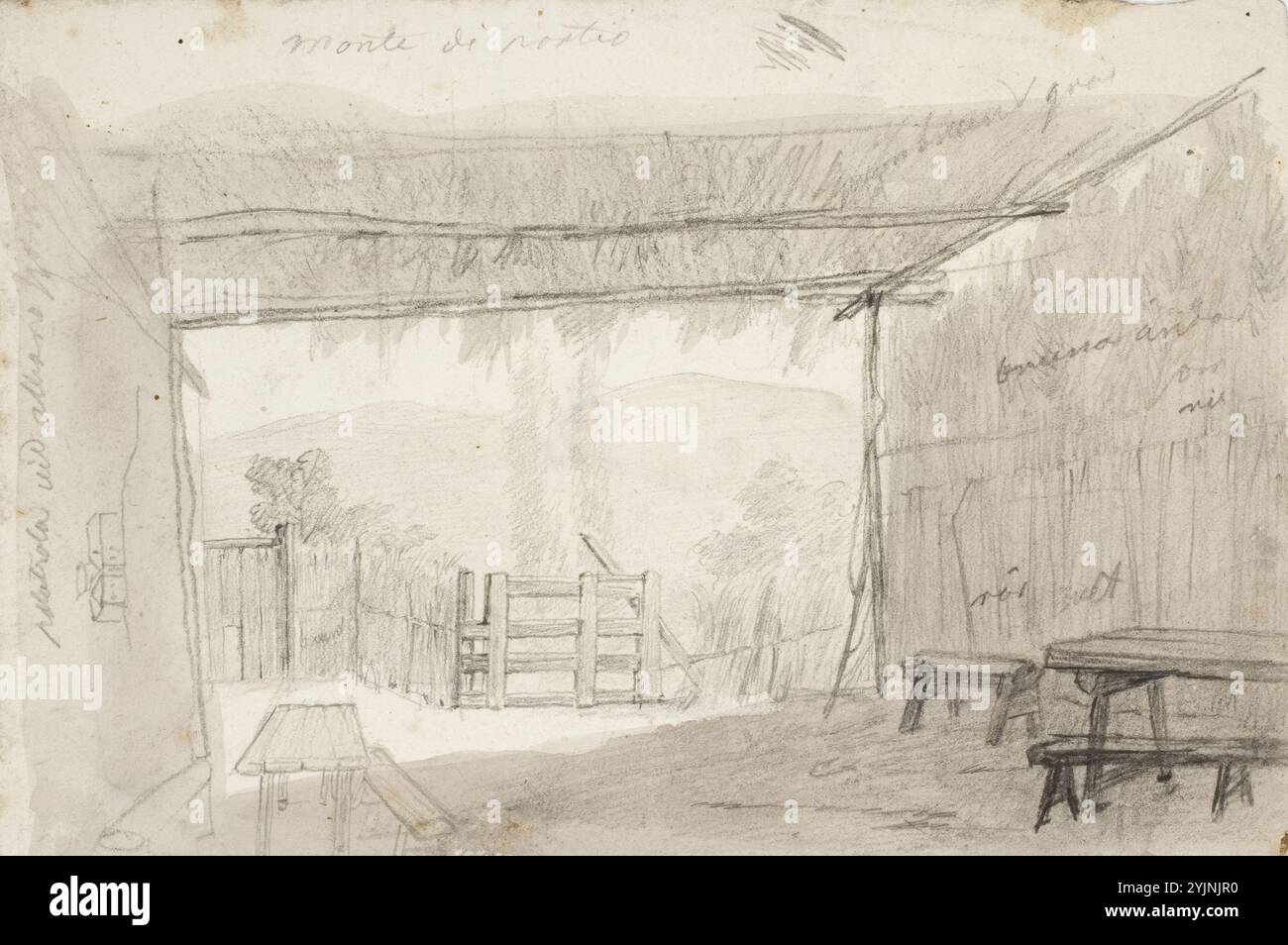 Ekman, Robert Wilhelm, work, Monte di Portio, engraving, drawing, 15 cm ...