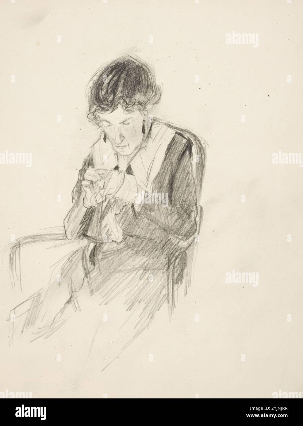 Ericsson, Henry, work, Hosiery, front view, drawing, 26.7 cm x 21 cm ...