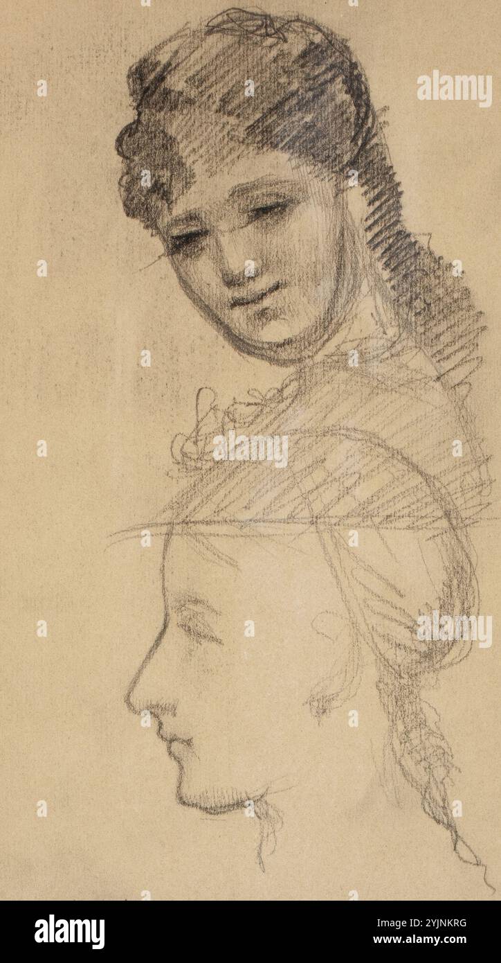 Berndtson, Gunnar, work, Sketch book, 1876, pencil and black chalk ...