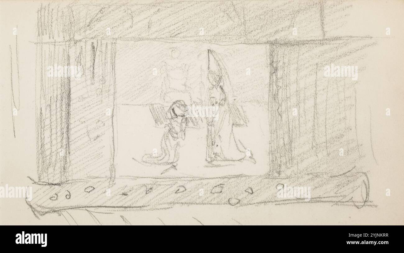 Simberg, Hugo, Sketch book (54 pp.+covers), 1904-05, drawing, 10.5 cm x ...