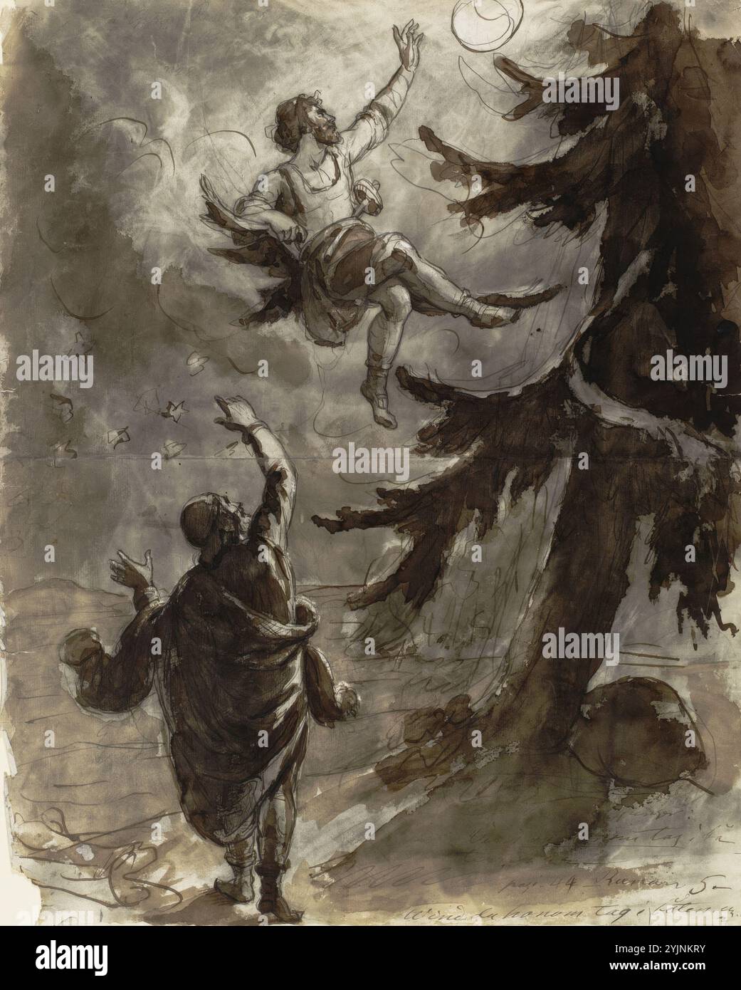 Ekman, Robert Wilhelm, VŠinŠmšinen sings spells. A male figure rises ...