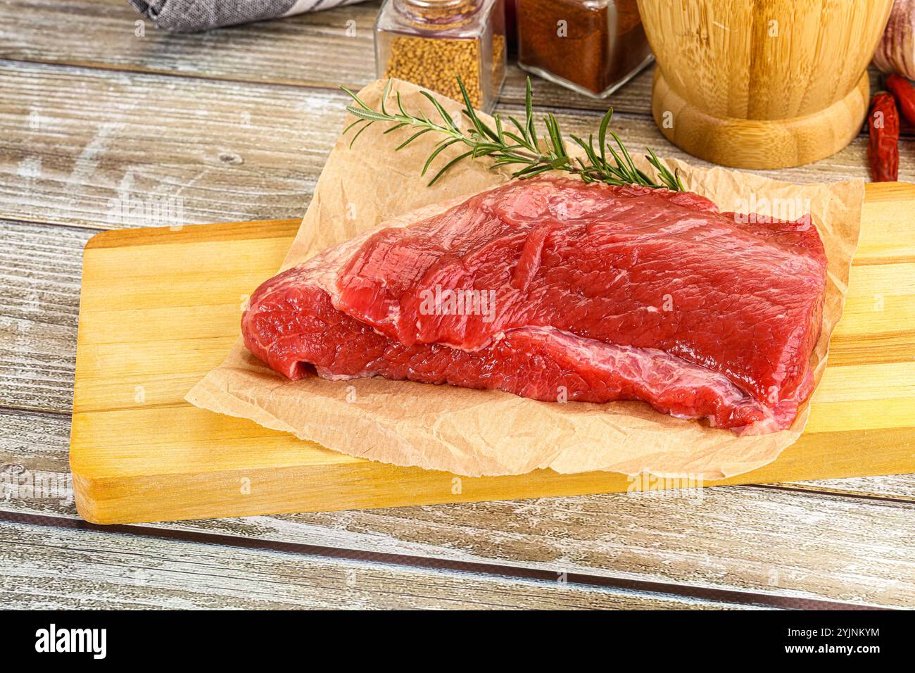Raw beef flesh meat piece for cooking Stock Photo - Alamy