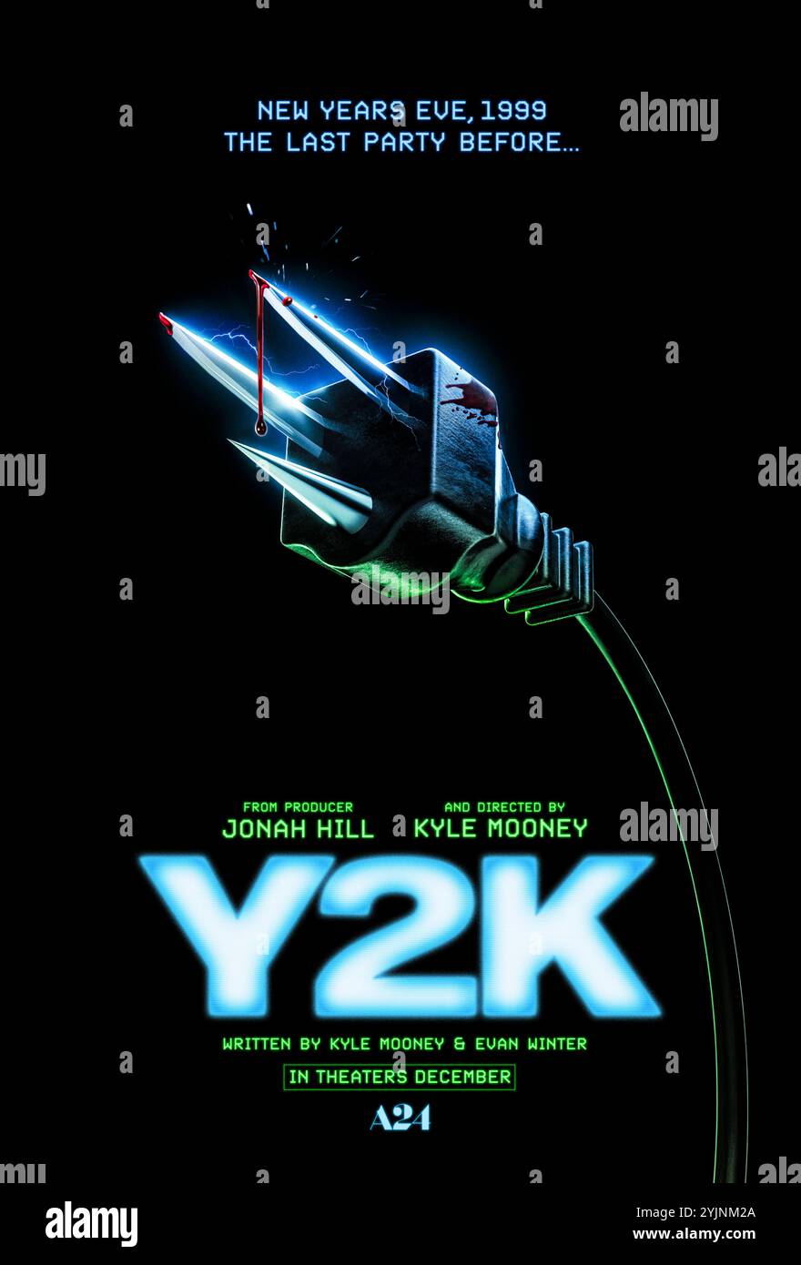 Y2K (2023) directed by Kyle Mooney and starring Rachel Zegler, Julian Dennison, and Jaeden ...