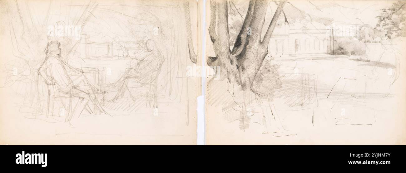 Edelfelt, Albert, Sketch book, drawing, 23.5 cm x 31.5 cm, Albert ...