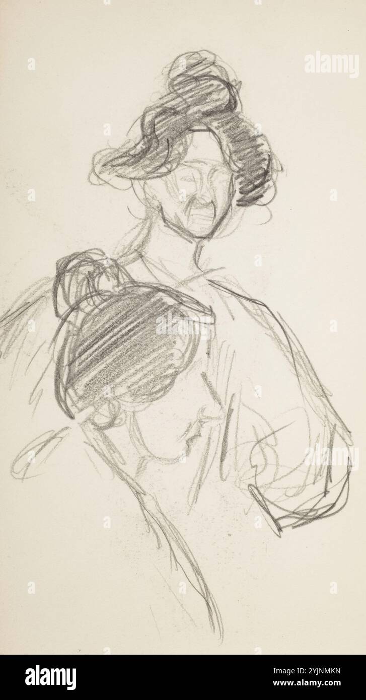 Simberg, Hugo, Sketch book (54 pp.+covers), 1904-05, drawing, 10.5 cm x ...