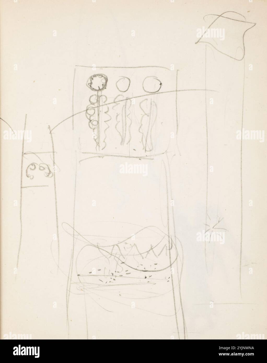 Simberg, Hugo, Sketch book (226 pp.+covers), 1905-07, drawing, 17.2 cm ...