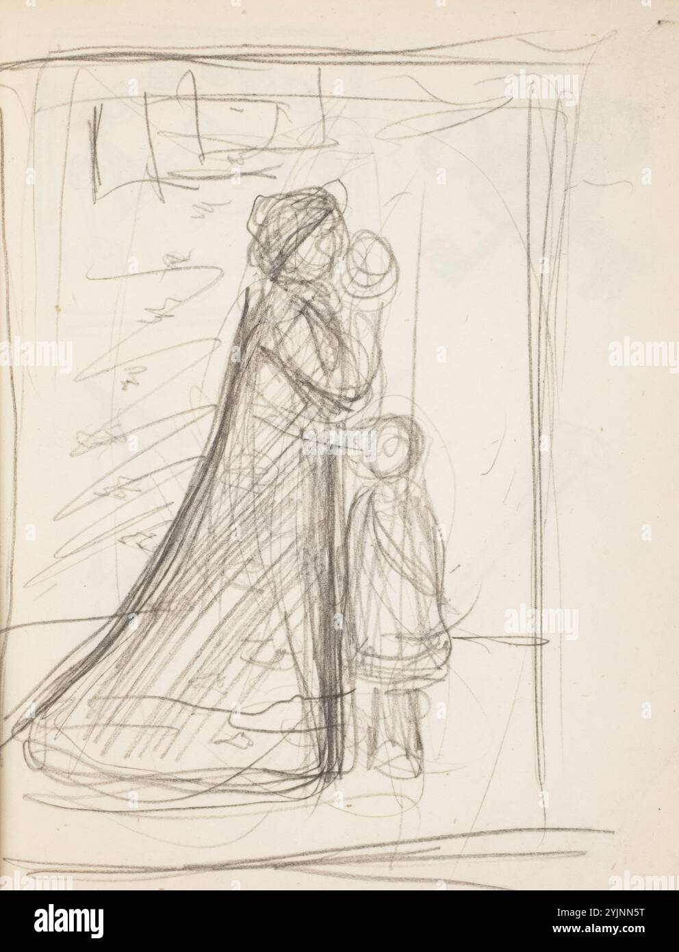 Simberg, Hugo, Sketch book (226 pp.+covers), 1905-07, drawing, 17.2 cm ...