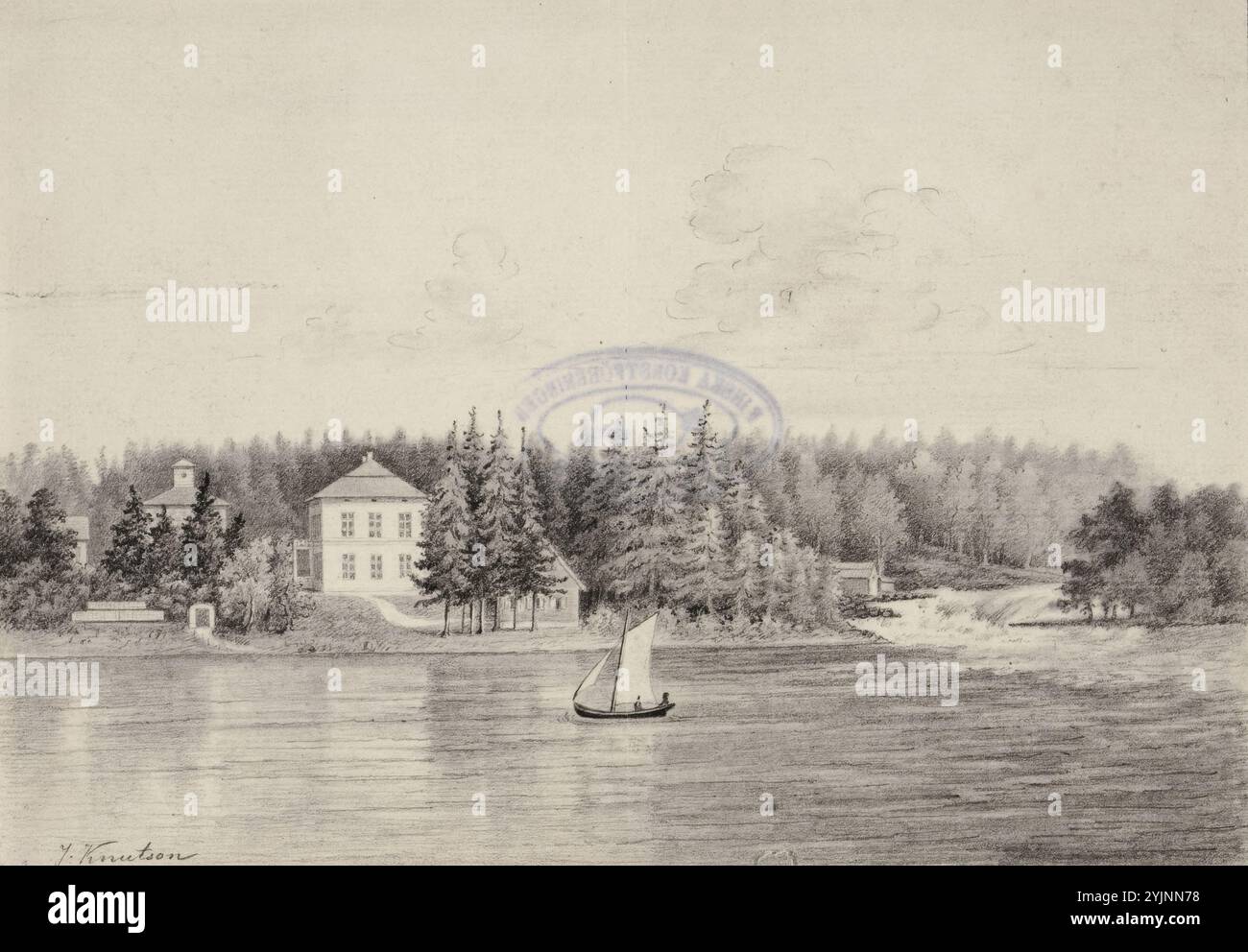 Knutson, Johan, work, View from Anjala's estate, Illustration for the ...