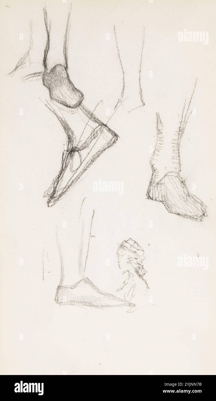 Berndtson, Gunnar, work, Sketch book, 1876, pencil and black chalk ...