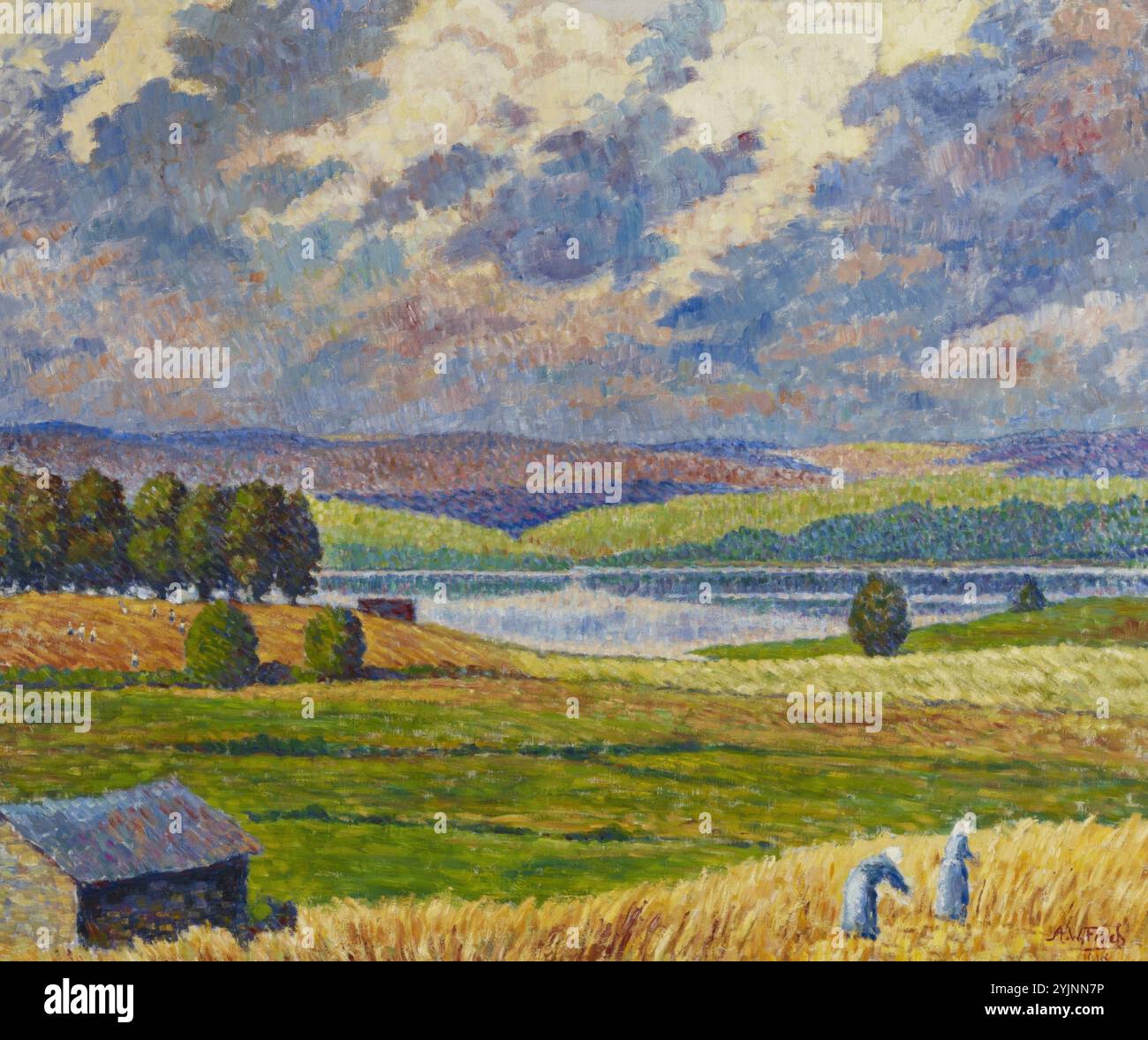 Finch, Alfred William, work, Landscape from Padasjoki, 1918, oil on ...