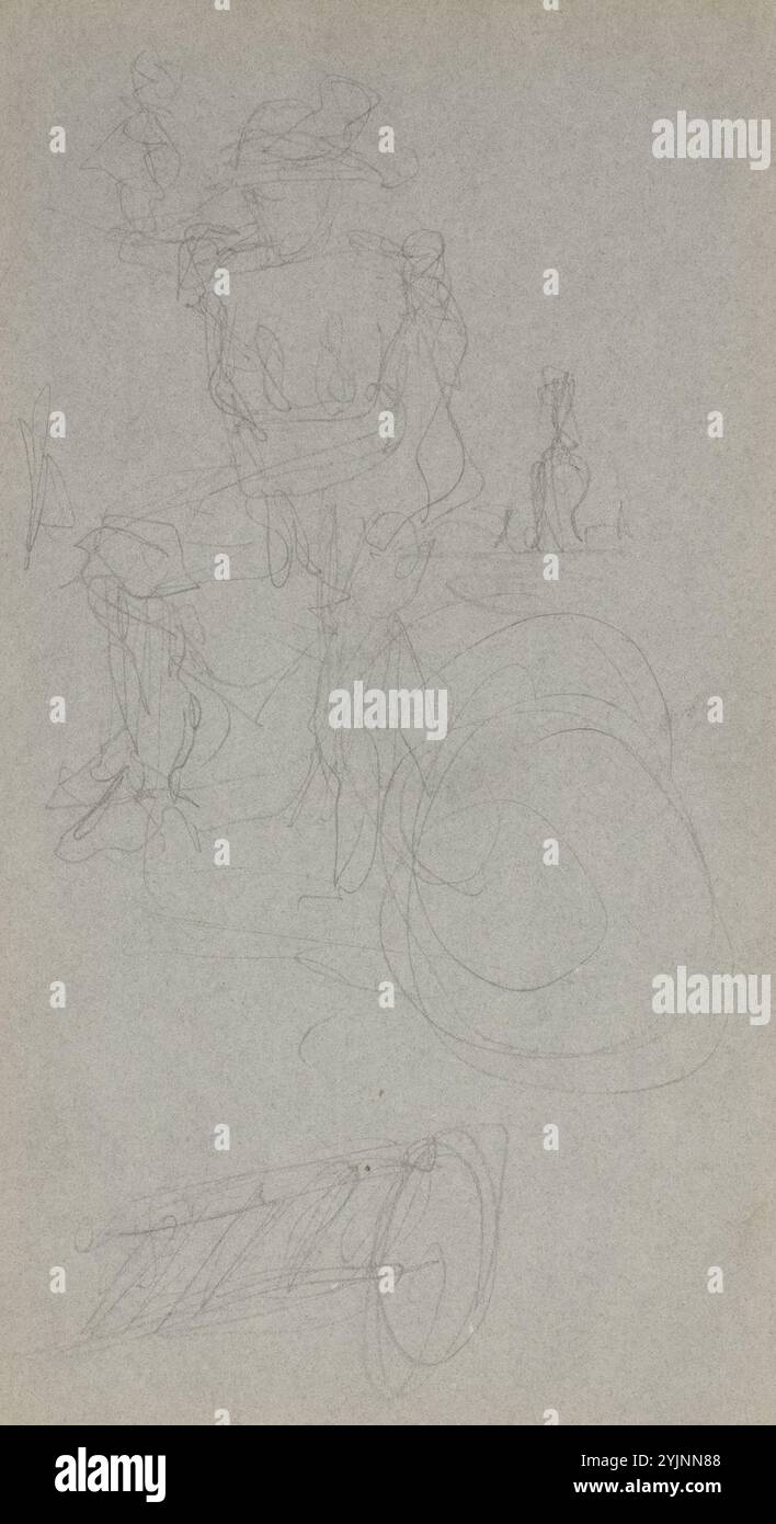 Berndtson, Gunnar, work, Sketch book, 1876, pencil and black chalk ...