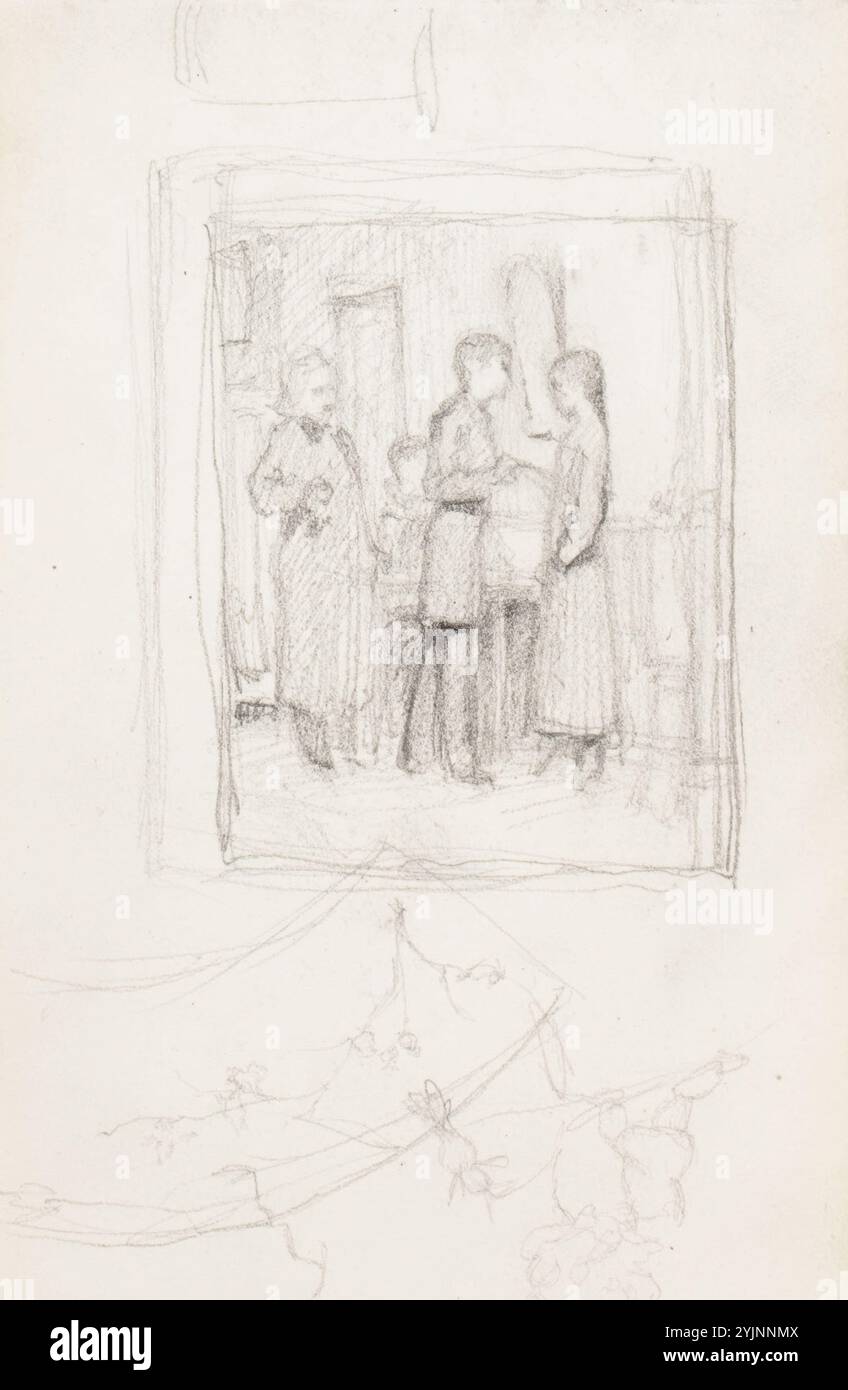 Berndtson, Gunnar, work, Sketch book, 1876, pencil and black chalk ...