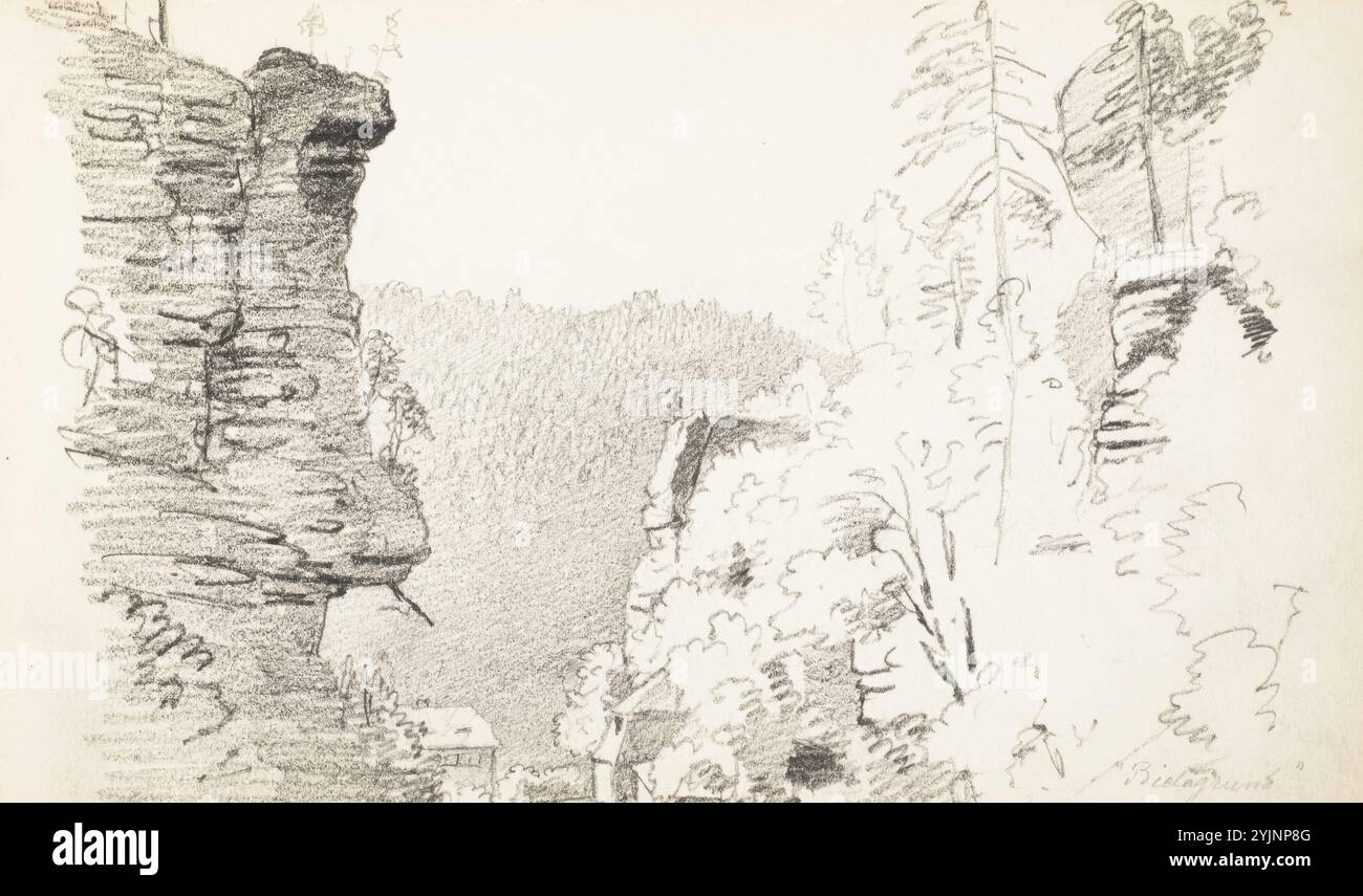 Wright, Ferdinand von, Sketchbook, watercolor and pencil, drawing, 11.5 ...