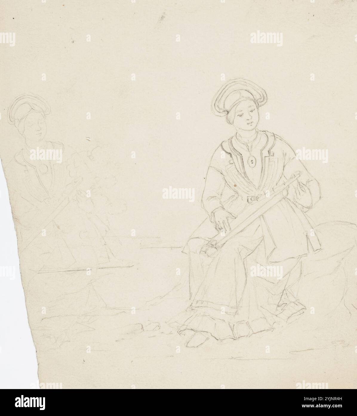 Godenhjelm, Berndt Abraham, work, Seated Finnish woman chanting on her ...