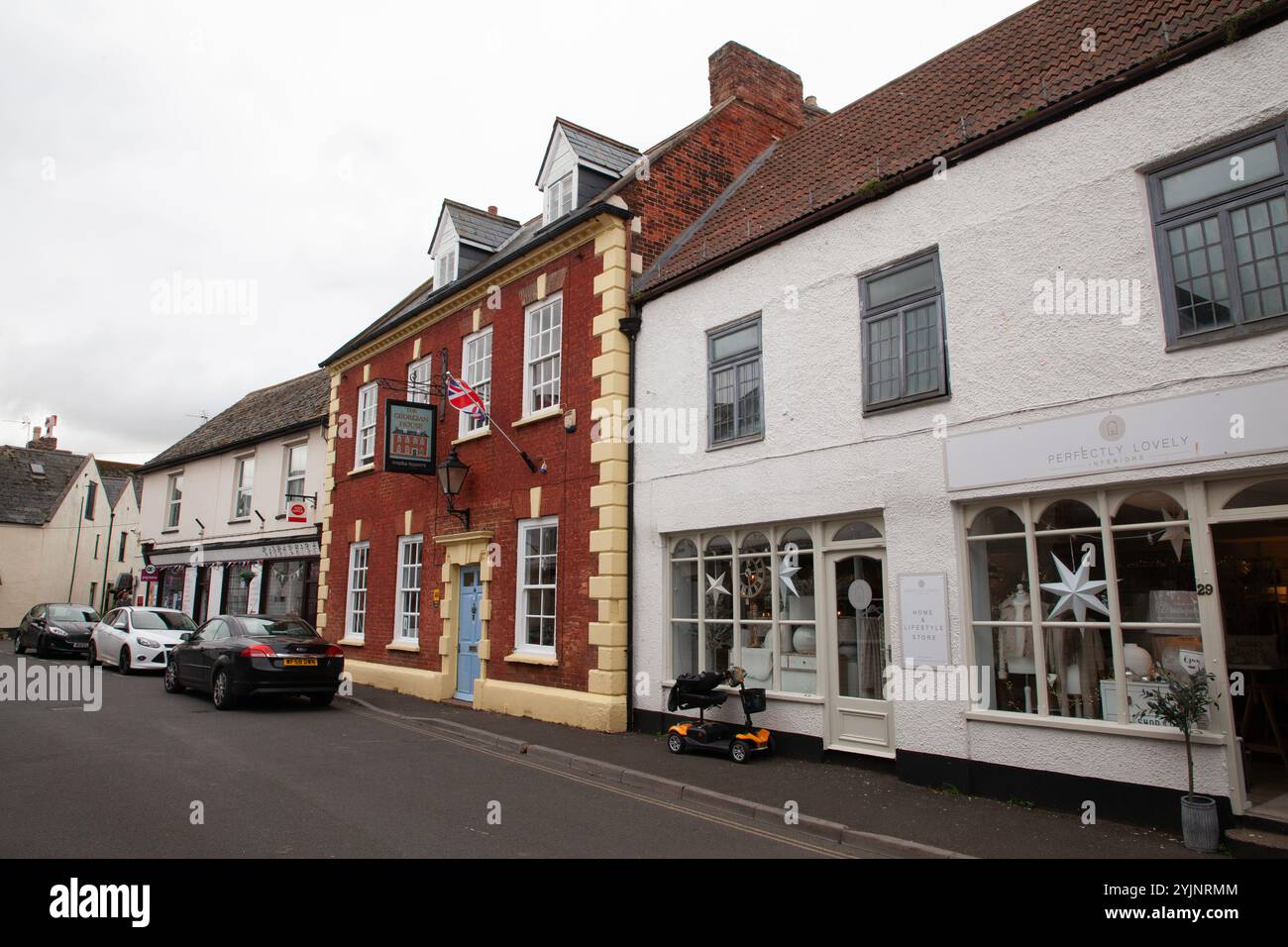 Shops in Watchet, Somerset Stock Photo - Alamy