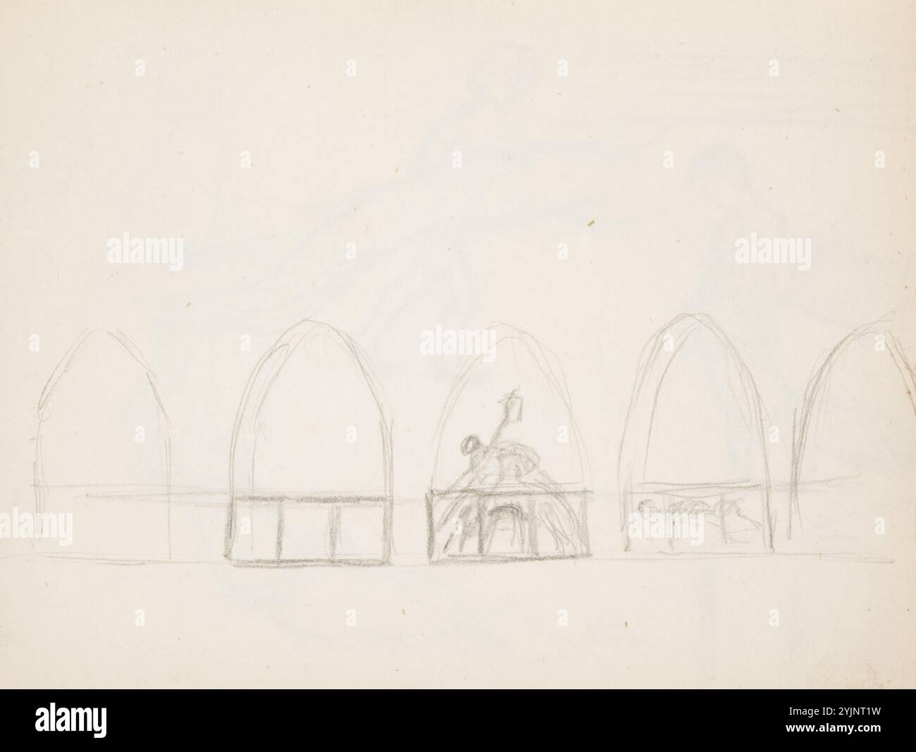 Simberg, Hugo, Sketch book (226 pp.+covers), 1905-07, drawing, 17.2 cm ...