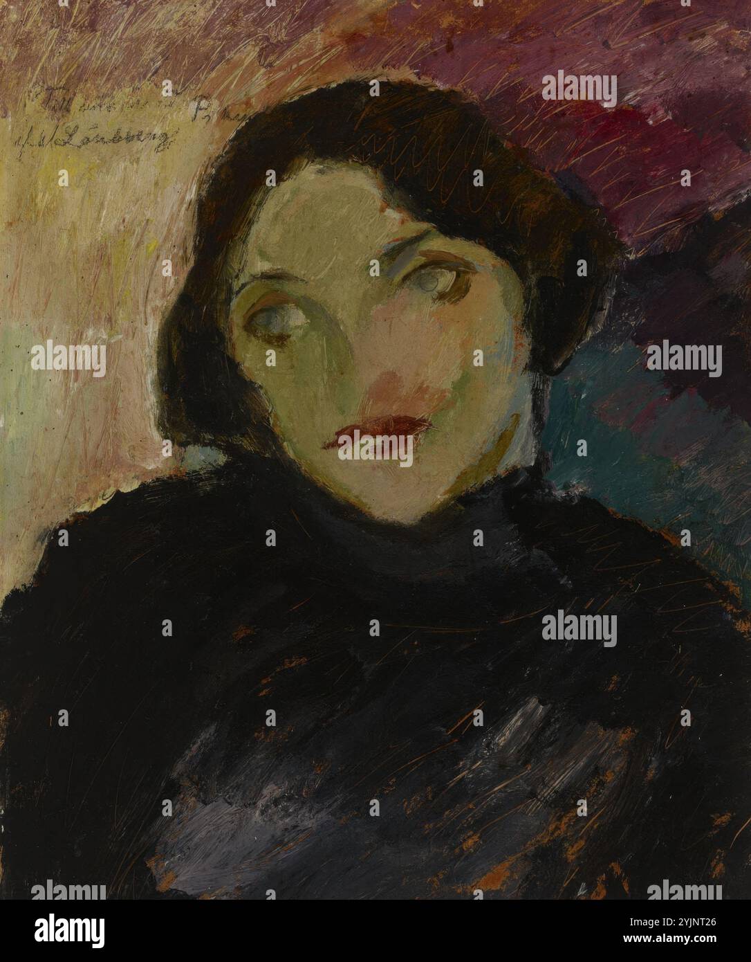 Lönnberg, William, Portrait of Hilja Ramstedt, ca. 1915, oil on ...