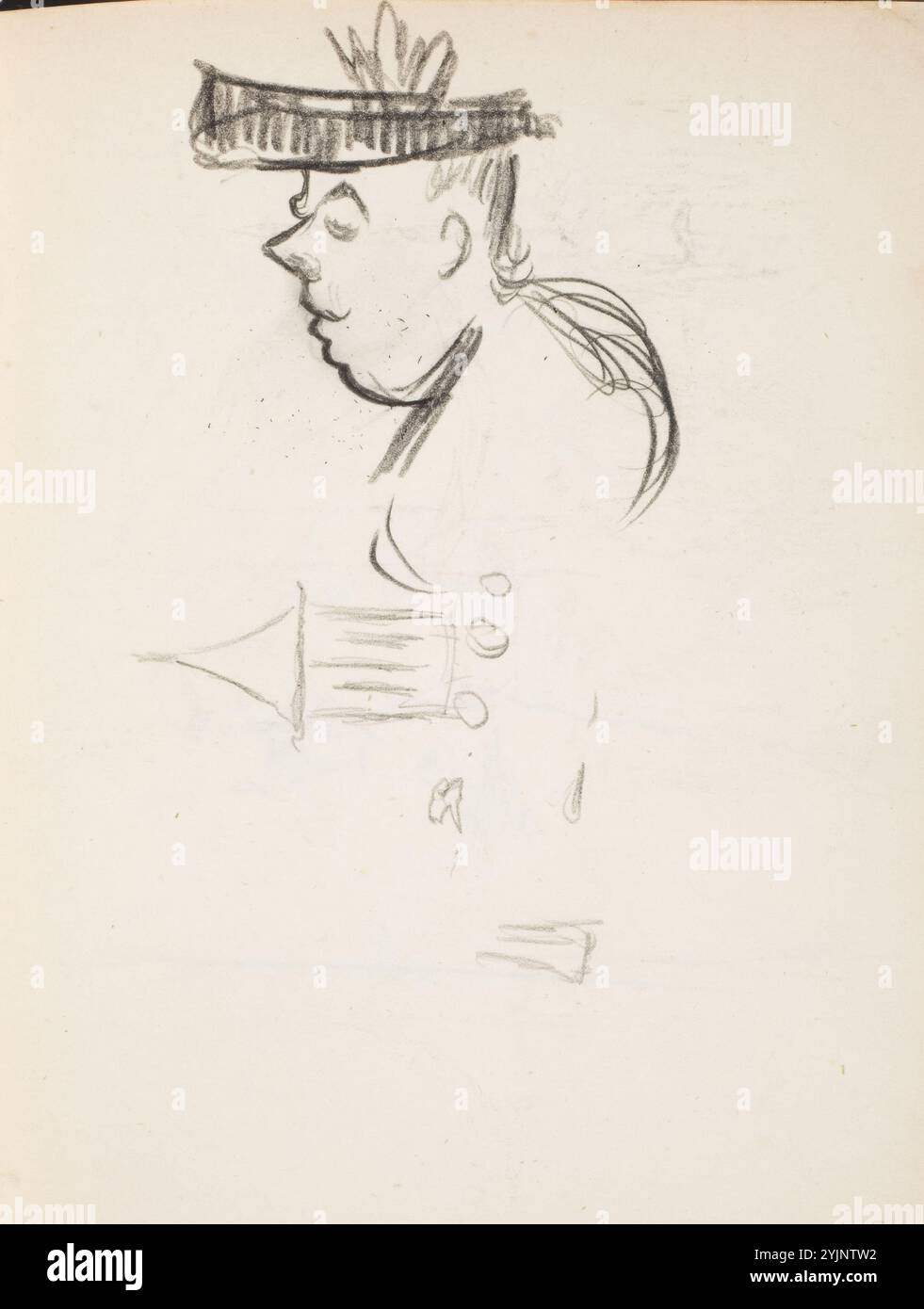 Simberg, Hugo, Sketch book (226 pp.+covers), 1905-07, drawing, 17.2 cm ...