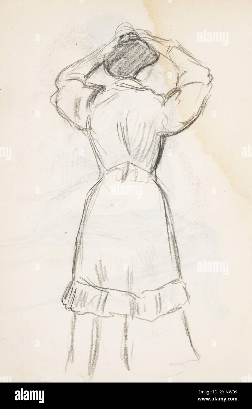 Simberg, Hugo, work, Sketch book (154 pp.+covers), 1906, drawing, 21.5 ...